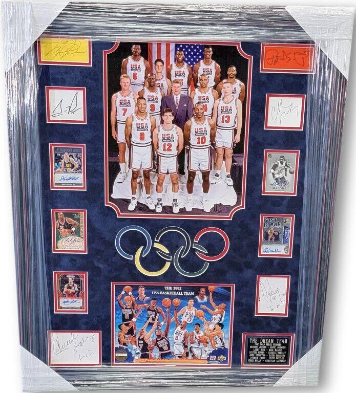 The 1992 Usa Basketball Team Hand Signed Autographed Cuts & Cards ...