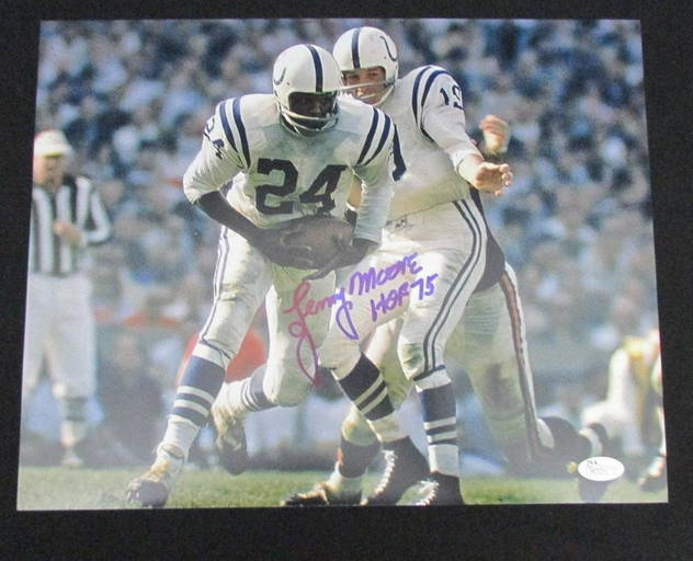 Lenny Moore Baltimore Colts "hof 75" Autographed/signed 11x14 Photo Jsa ...