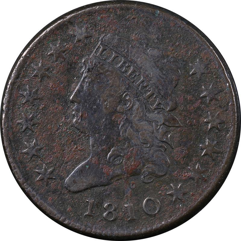 1810 Large Cent F/vf Details S.282 R.2 Decent Eye Appeal Nice Strike Auction