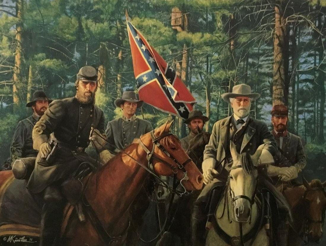 Mort Kunstler Civil War Small Print - Model Partnership Custom Framed ...