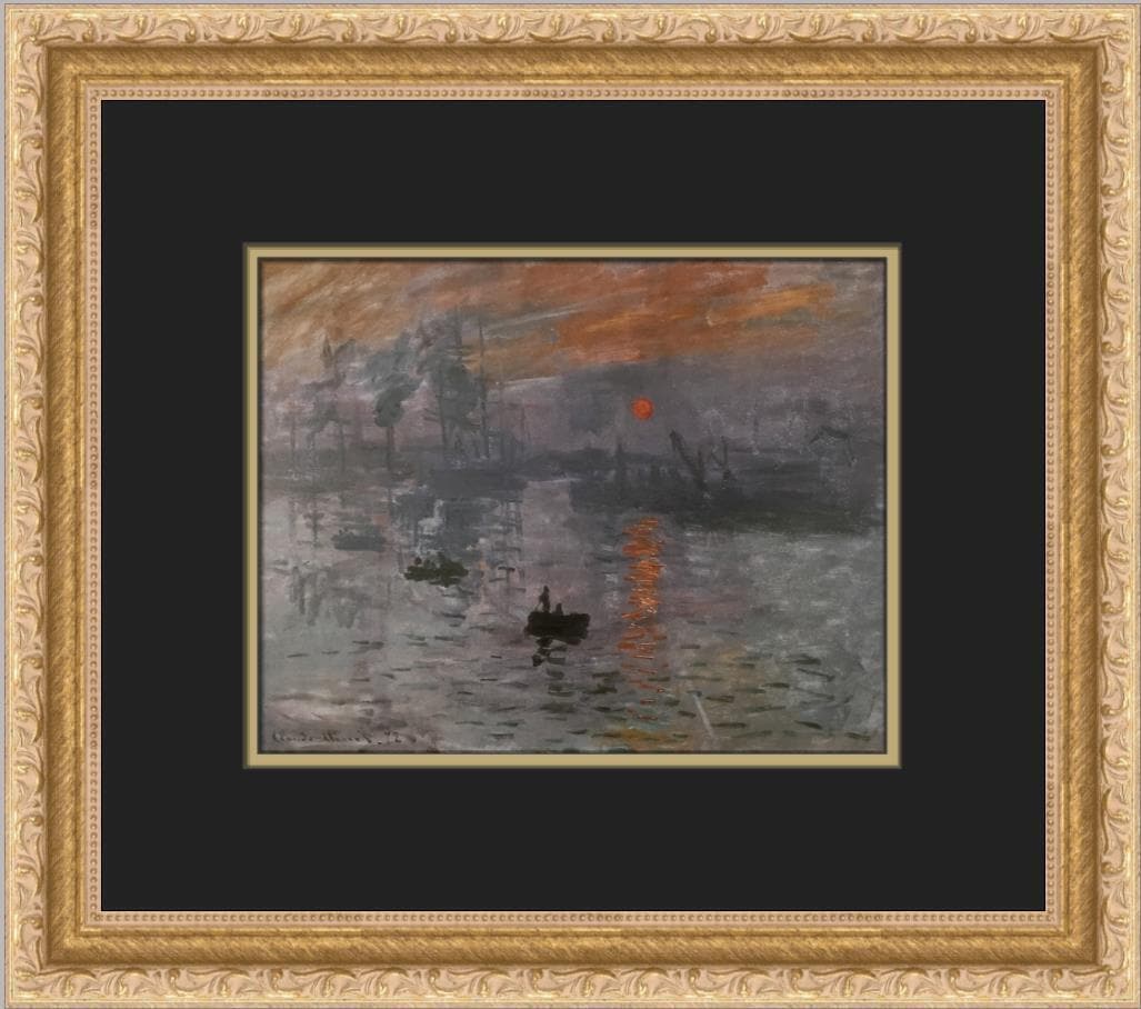 Claude Monet Impression Sun Rising Custom Framed Print Auction