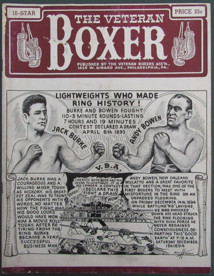 The Veteran Boxer Magazine Ten Star Issue Burke/bowen 167714 Auction