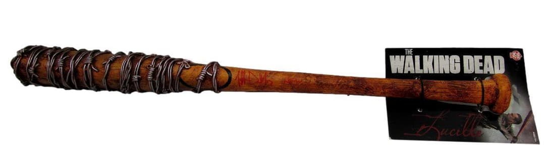 Jeffrey Dean Morgan Negan Autographed Lucille Replica Bat "the Walking ...