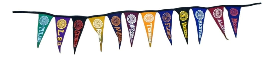 Vintage 1950s 54" X 9" Sec 12 Pennant String Very Rare Auction