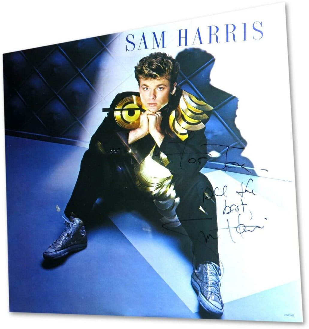 Sam Harris Signed Autographed Album Cover Self Titled Bas Auction