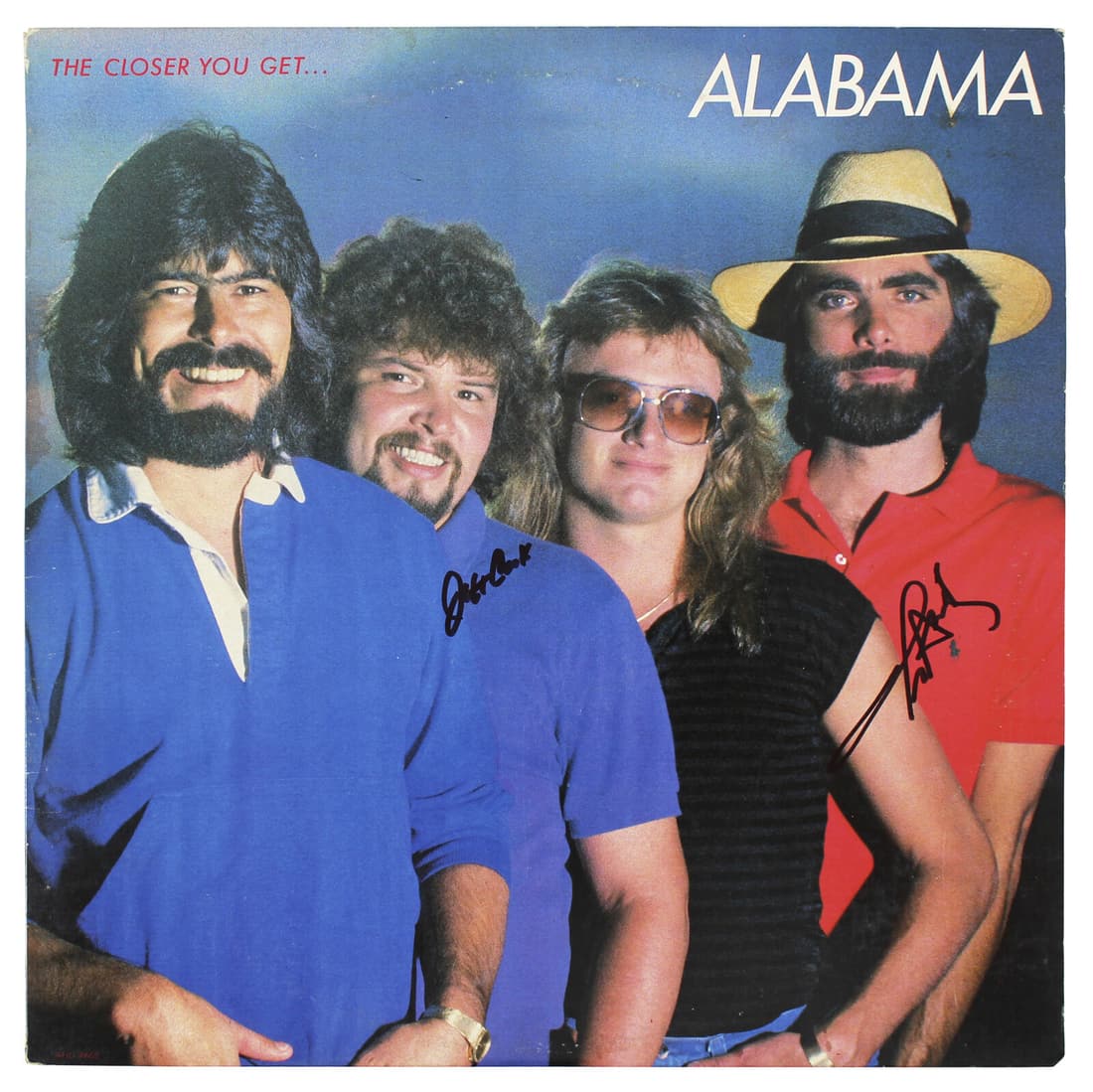 Jeff Cook And Teddy Gentry Alabama Signed Album Cover Autographed Bas # ...