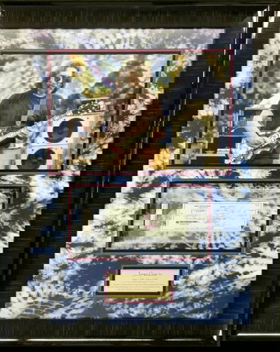 Jerry Garcia Signed Check The Grateful Dead Custom Framed Photo Psa/dna Framed