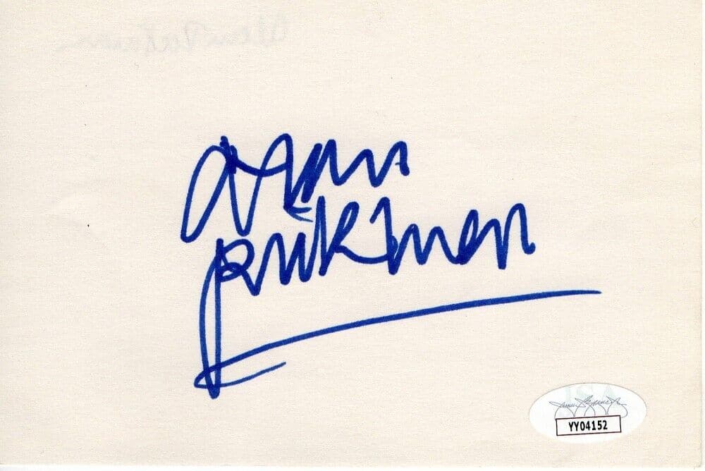Alan Rickman Signed Autographed Index Card Harry Potter Die Hard Jsa ...