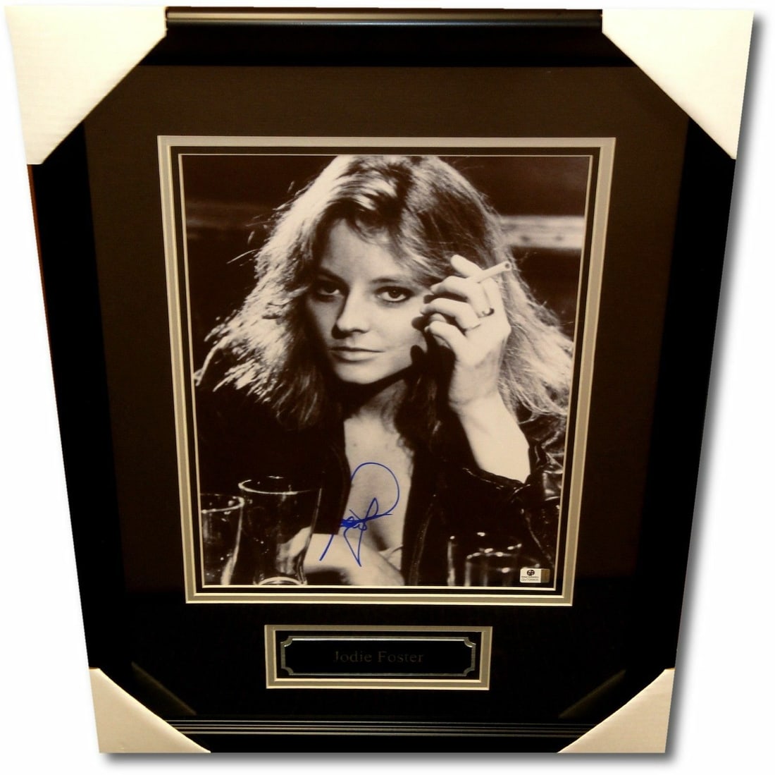 Jodie Foster Signed Autographed 11x14 Custom Framed Photo Sexy B&w ...