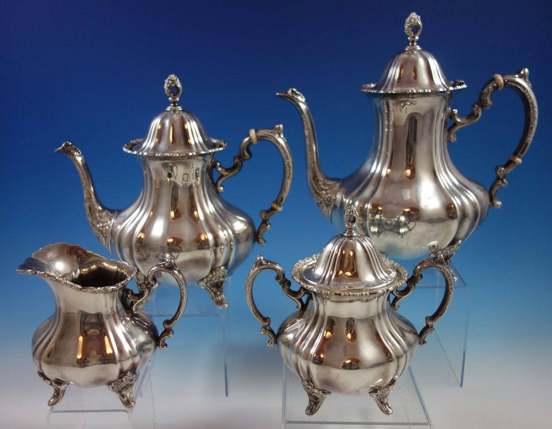 Poole Sterling Silver Tea Set 4pc Auction