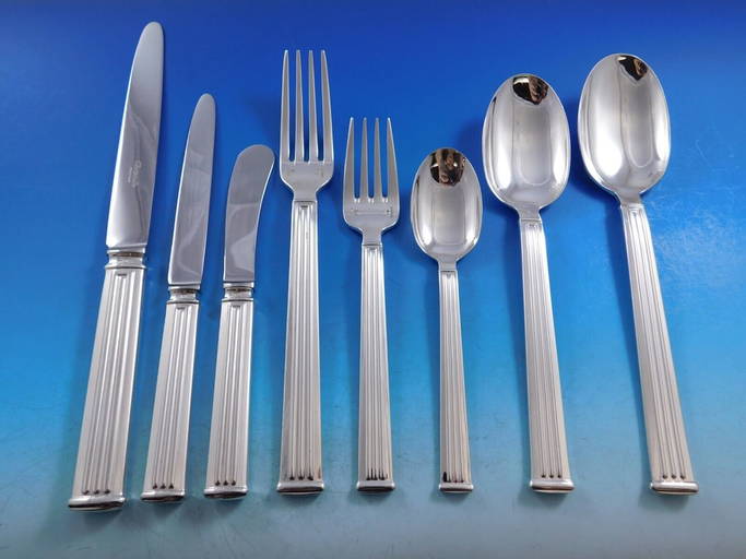 Triade By Christofle France Silverplated Flatware Set 8 Service 66 Pcs ...