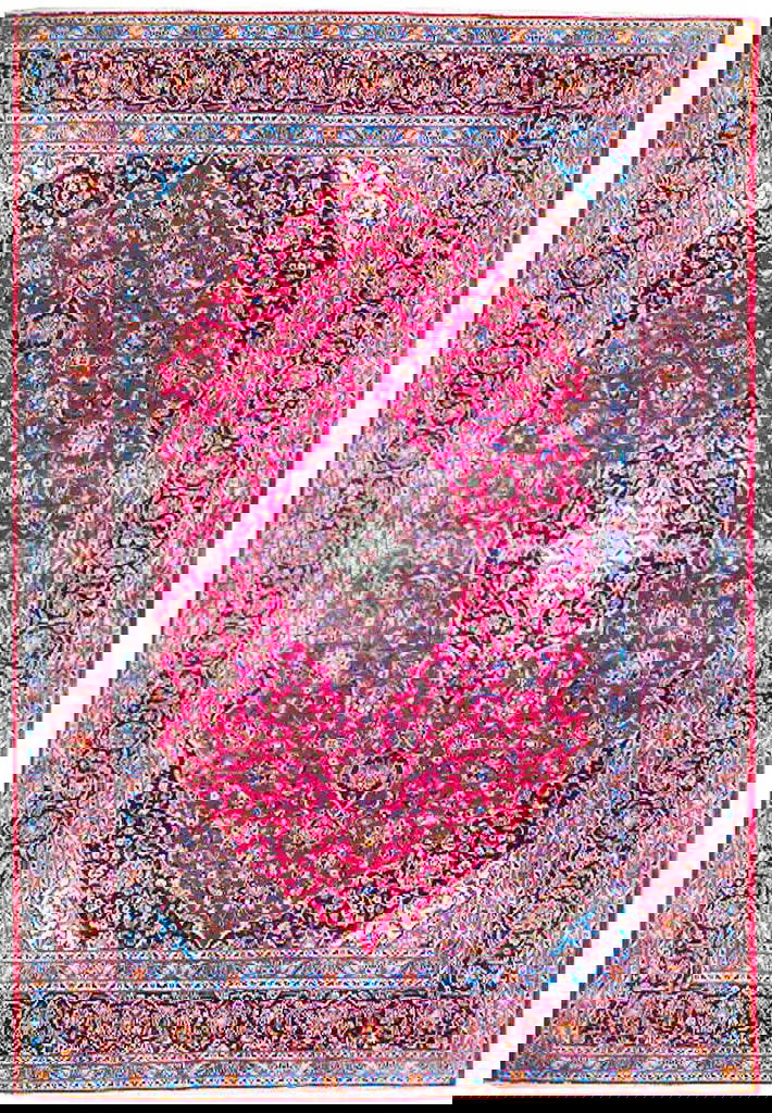 Shark Tank Rug 10 X 14 Red Semi-antique Persian Kashan Carpet Auction