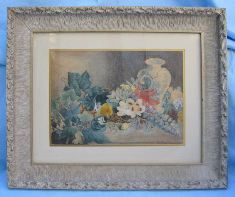 Antique 1865 British Fine Watercolor Painting By T. L. Rowbotham Auction