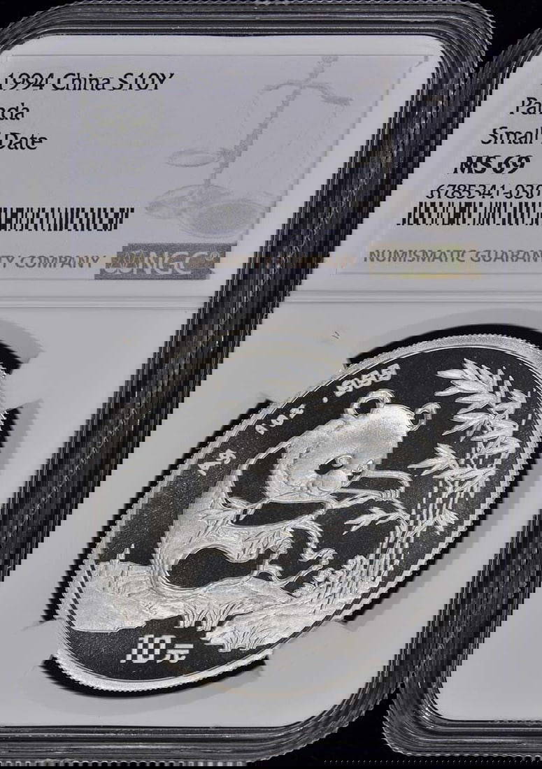 1994 China Panda S10y Ngc Ms69 Auction