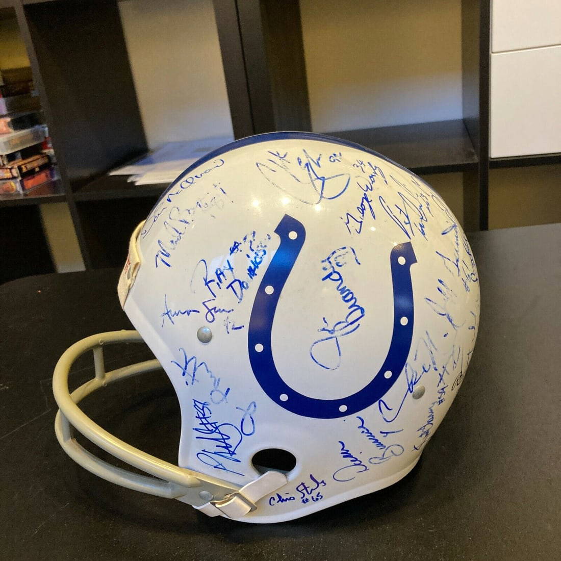 2002 Indianapolis Colts Team Signed Autographed Full Size Helmet Auction
