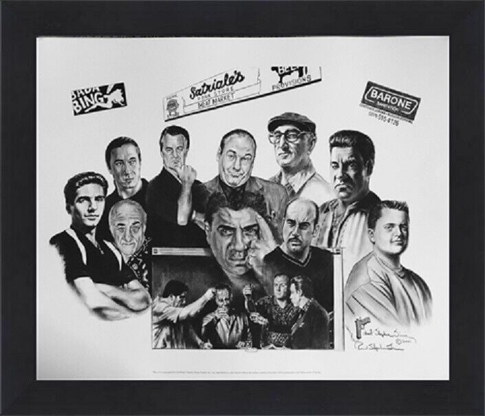 Robert Stephen Simon Pencil Signed Sopranos Offset Litho Custom Framed ...