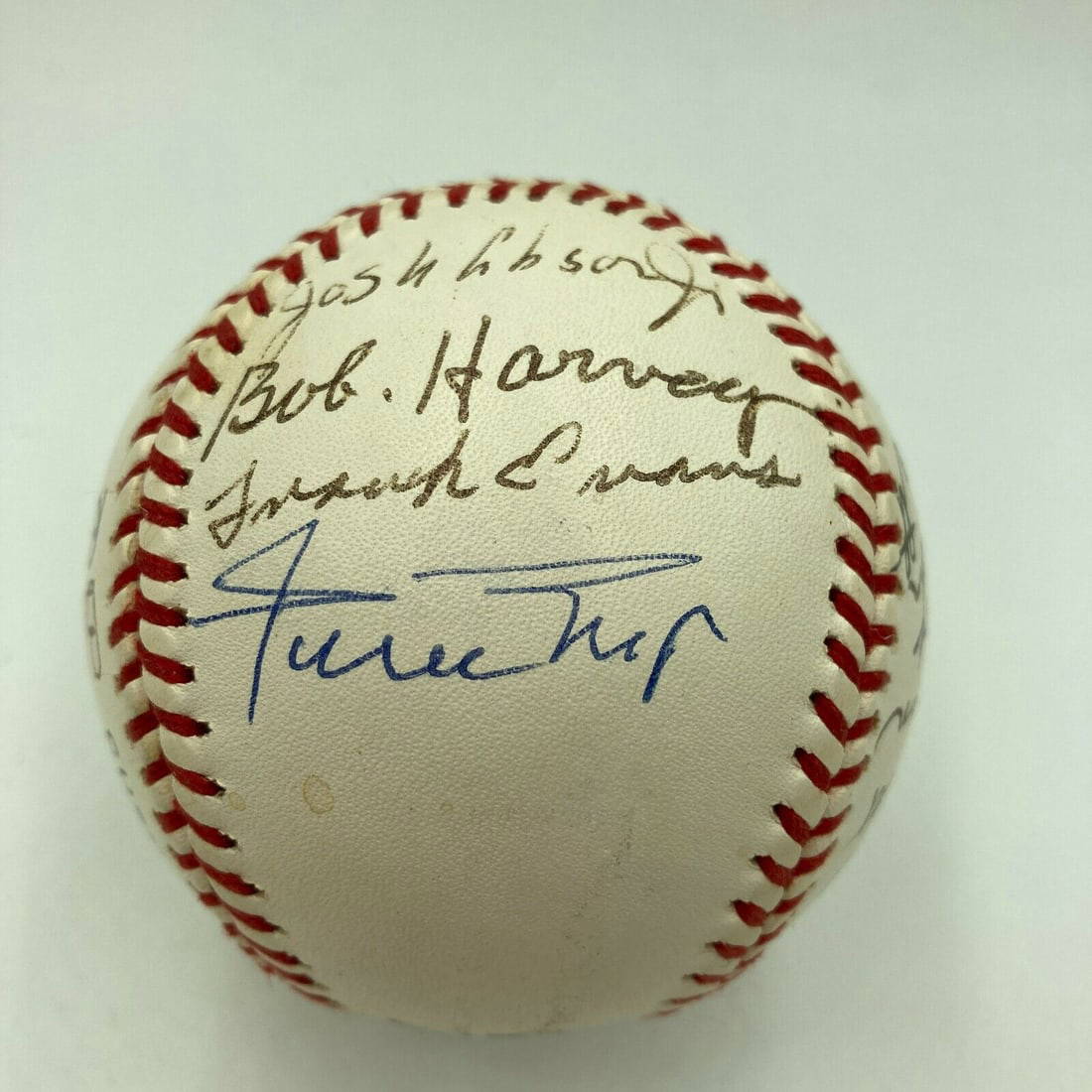 Willie Mays Josh Gibson Jr. Negro League Legends Signed Baseball Jsa Coa Auction