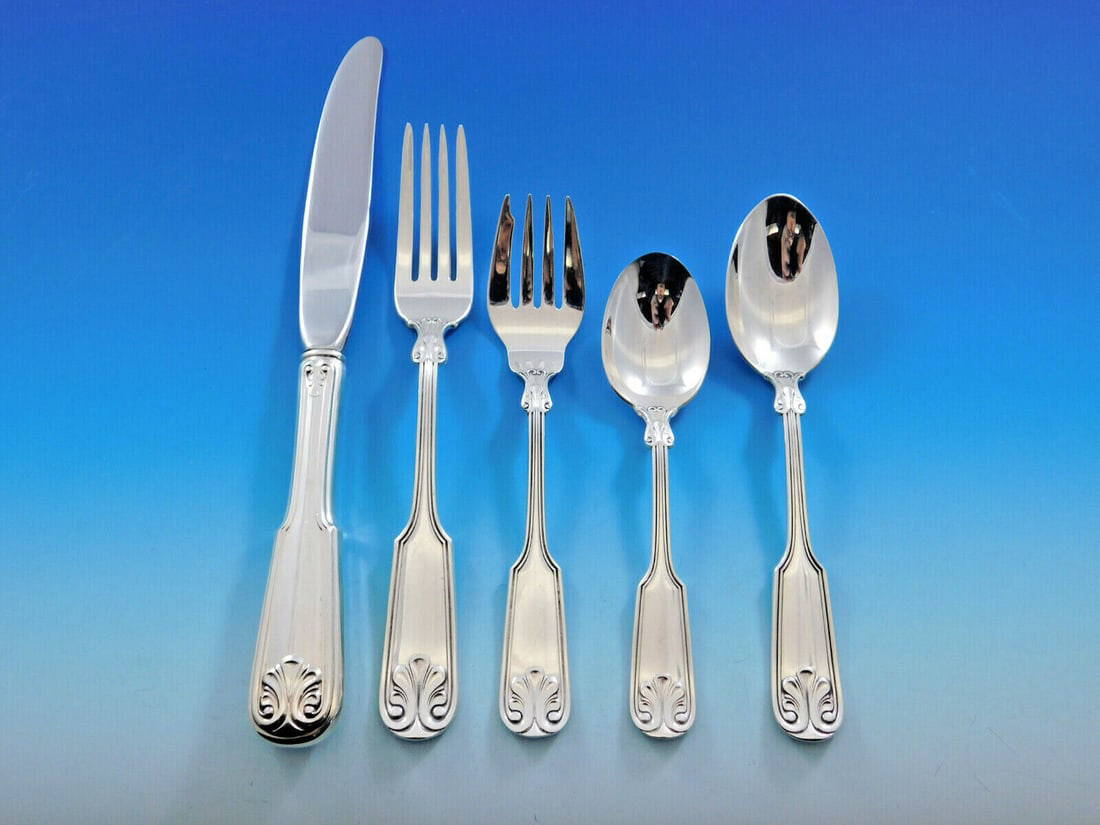 Gorham Sterling Shell Aka Hampton Sterling Silver Flatware Set Service ...