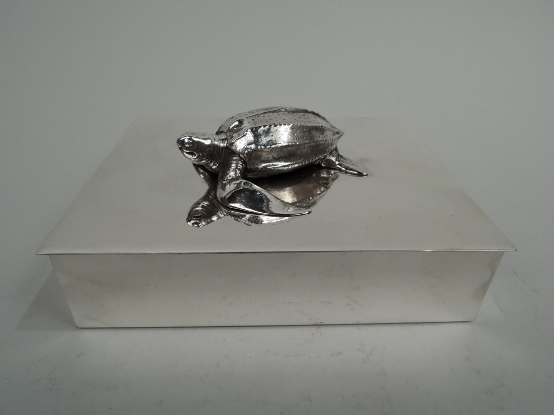 Tiffany Box 23327 Midcentury Modern Turtle Finial American Sterling ...
