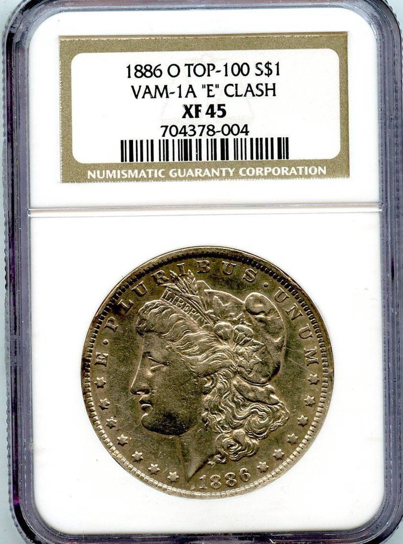 C9048- 1886-o Vam-1a "e" Clash Top 100 Morgan Dollar Ngc Xf45 Auction