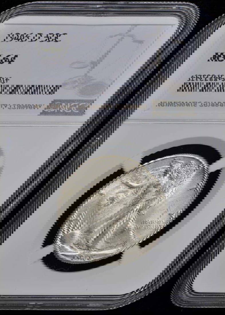 1946-d Walking Liberty Half Dollar 50c Ngc Ms64 Auction