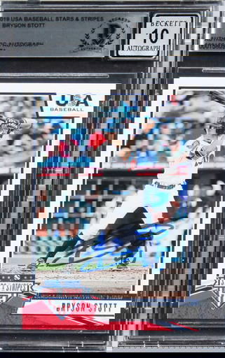 Bryson Scott Signed 2019 Usa Baseball Stars & Stripes #11 Card Auto 10 ...