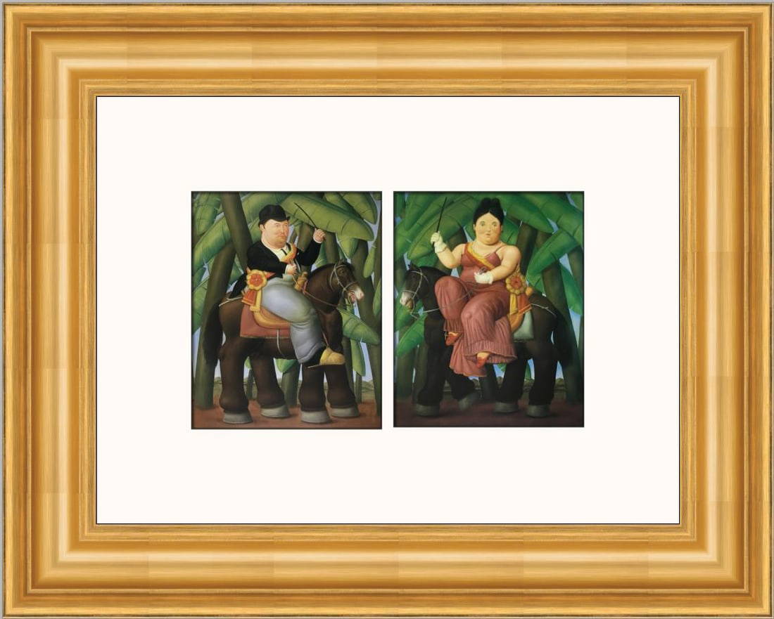 Fernando Botero The President And The First Lady Custom Framed Print ...