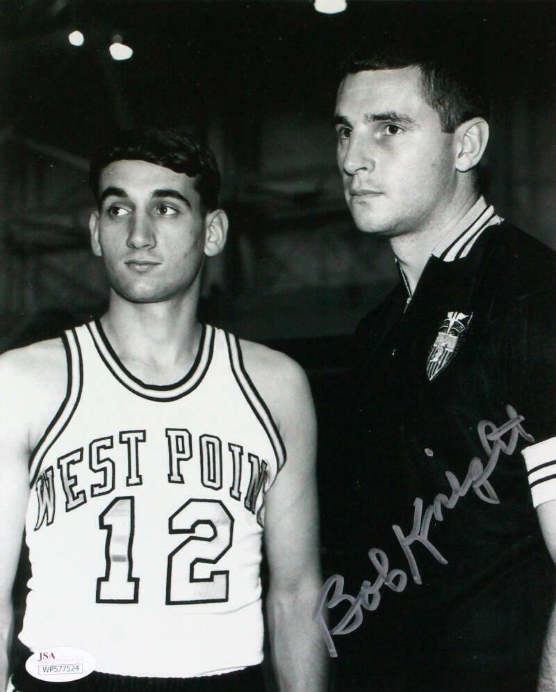 Bob Knight Autographed 8x10 W/coach K Photo-jsa W *silver Auction