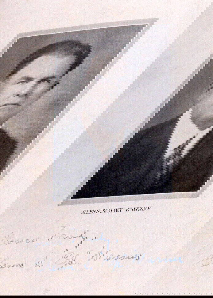 Glen S. "pop" Warner Signed Hardcover Book Football Coaches And Players ...