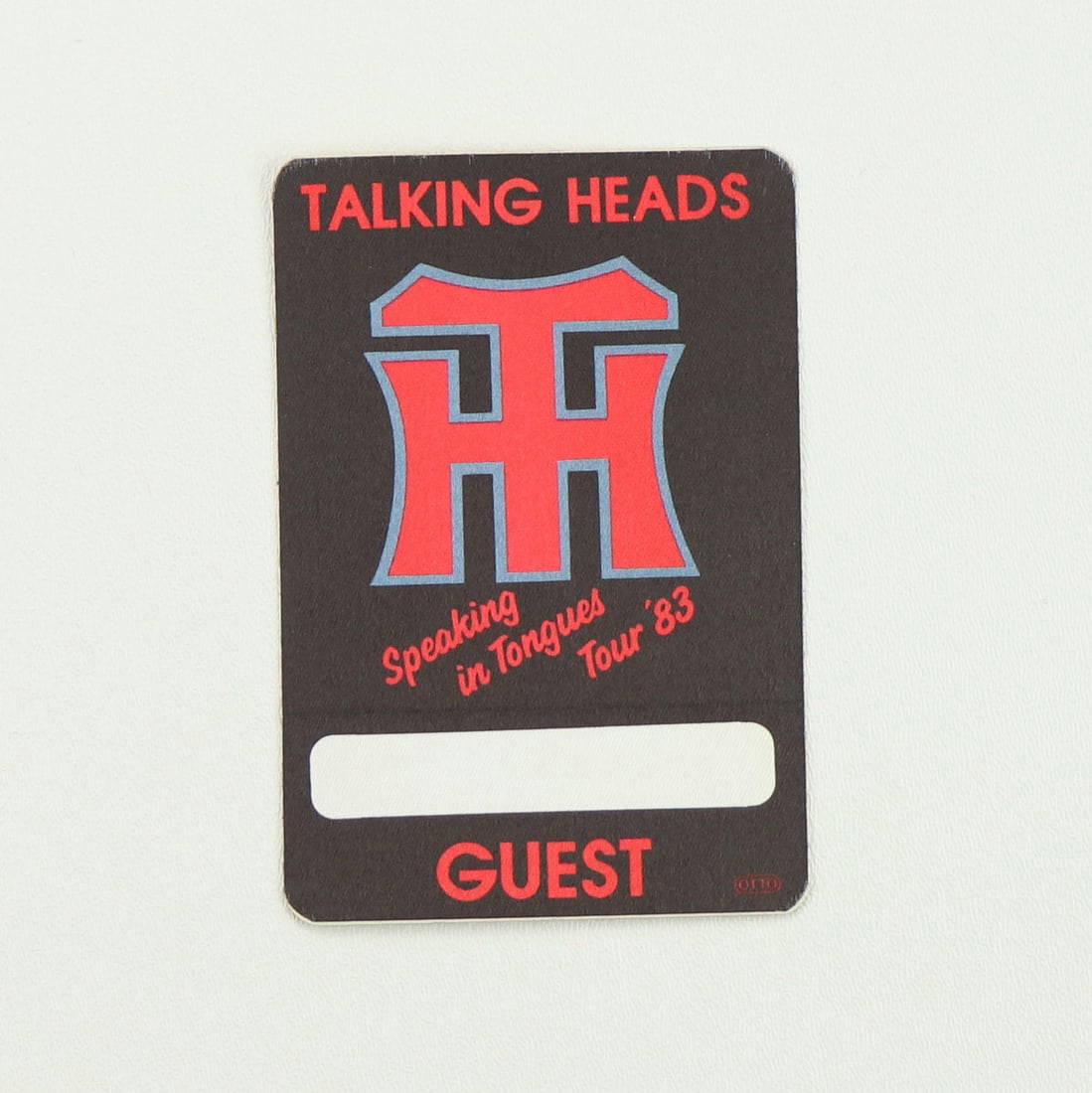 1983 Talking Heads Speaking In Tongues Tour Backstage Pass Auction