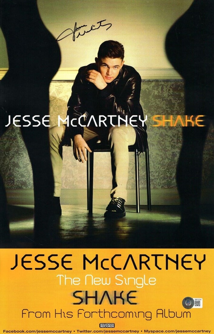 Jesse Mccartney Signed Autographed 11x17 Poster Shake Single Promo Bas ...