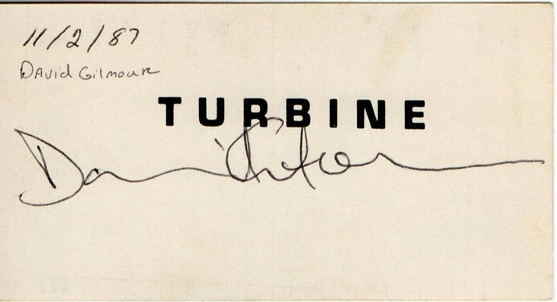 David Gilmour Signed Autographed Cut Autograph Pink Floyd Beckett Auction