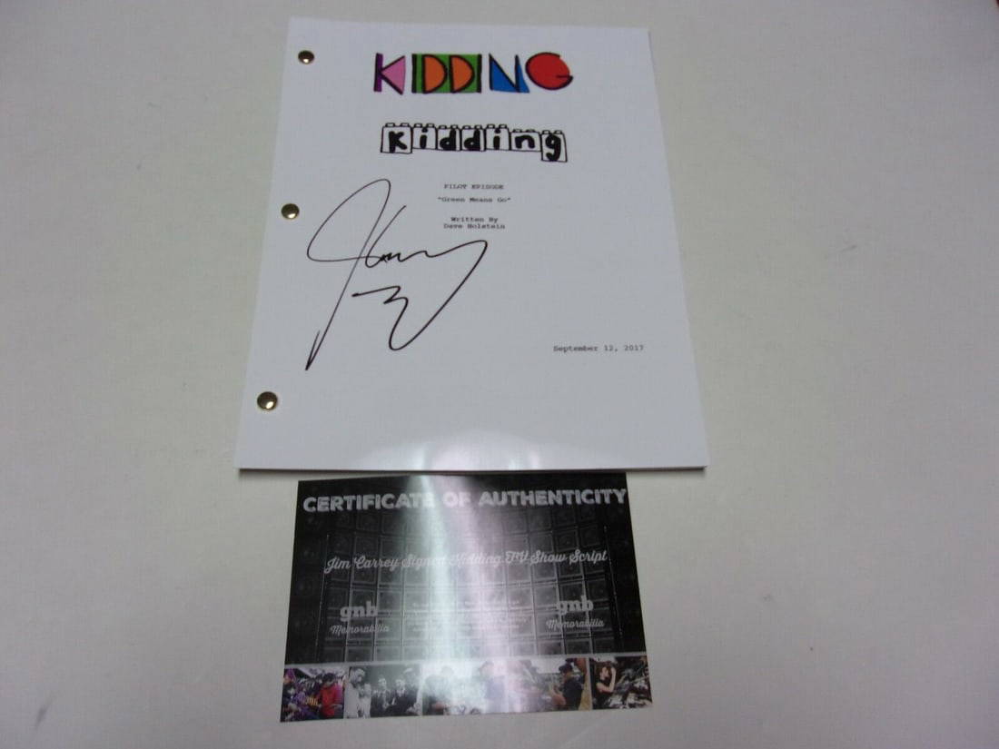 Jim Carrey Kidding Movie Actor W/coa Signed Full Tv Show Script Auction
