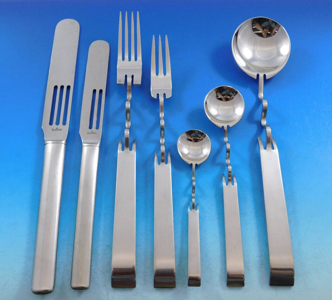 Sculptura By Rosenthal Stainless Steel Flatware Set 81 Pieces Modern In ...