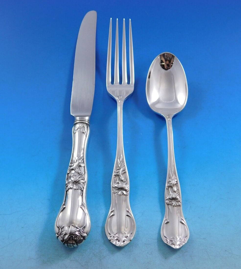 Primavera By Pesa Mexican Sterling Silver Flatware Set Service 24 ...