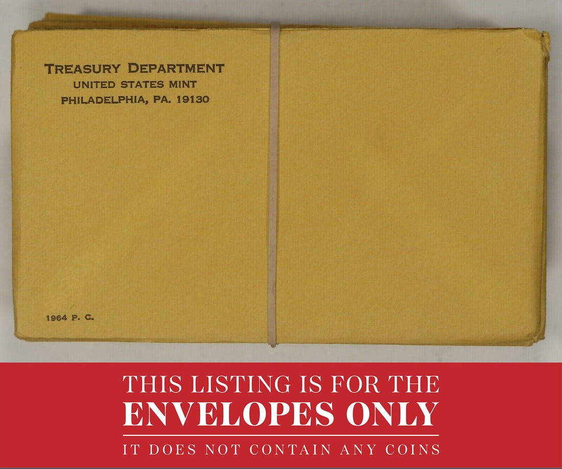 Lot Of (25) 1964 Proof Set *envelopes Only* Original Government ...