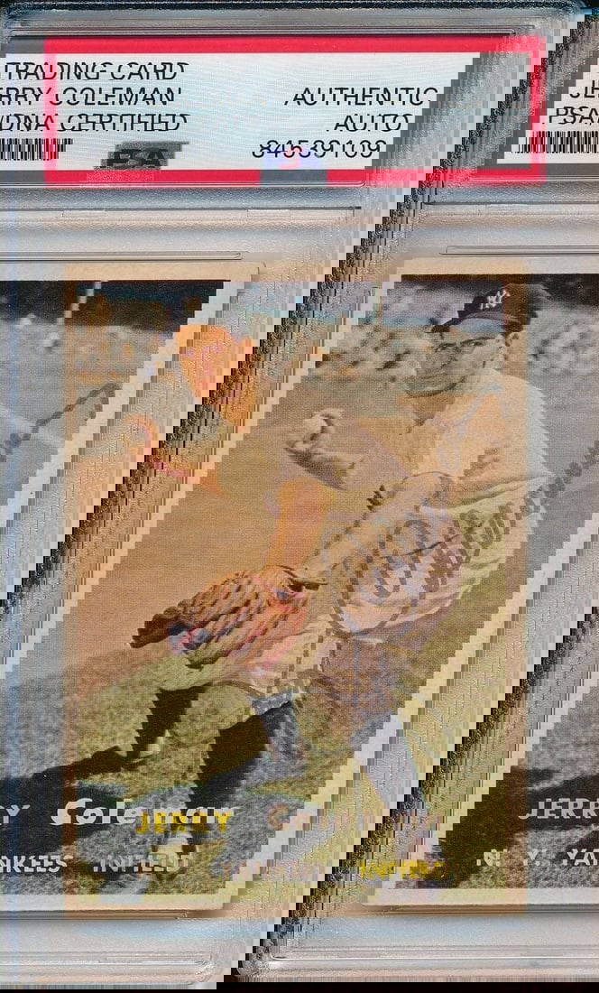 Jerry Coleman Yankees Signed/autographed 1957 Topps Card #192 Psa/dna ...