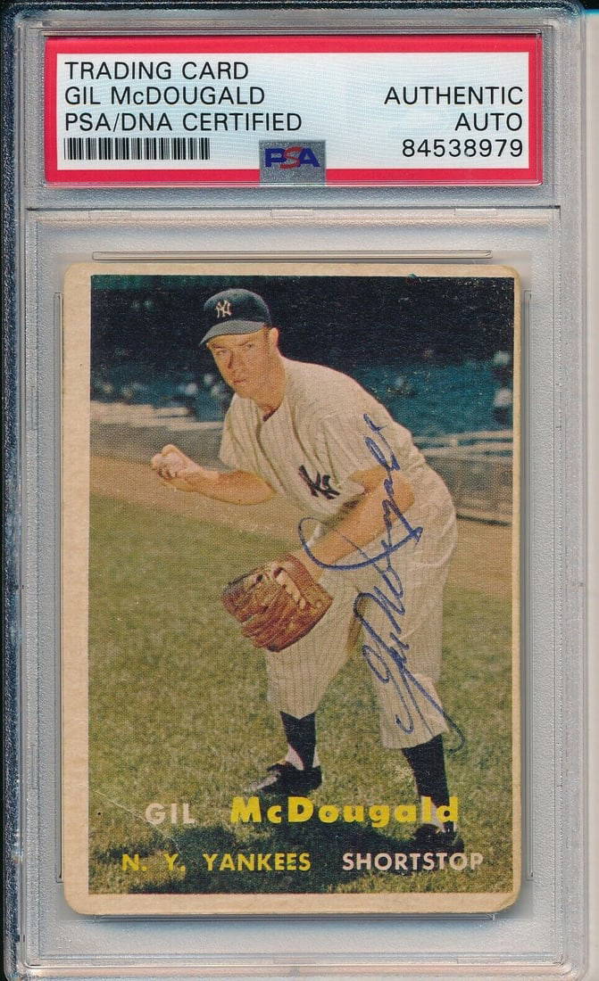 Gil Mcdougald Yankees Signed/autographed 1957 Topps Card #200 Psa/dna ...