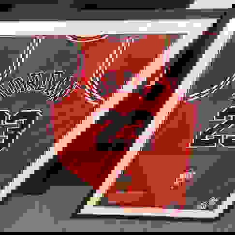 Michael Jordan Signed Mr. June Nike Pro Cut Chicago Bulls Framed Jersey Uda Coa Auction