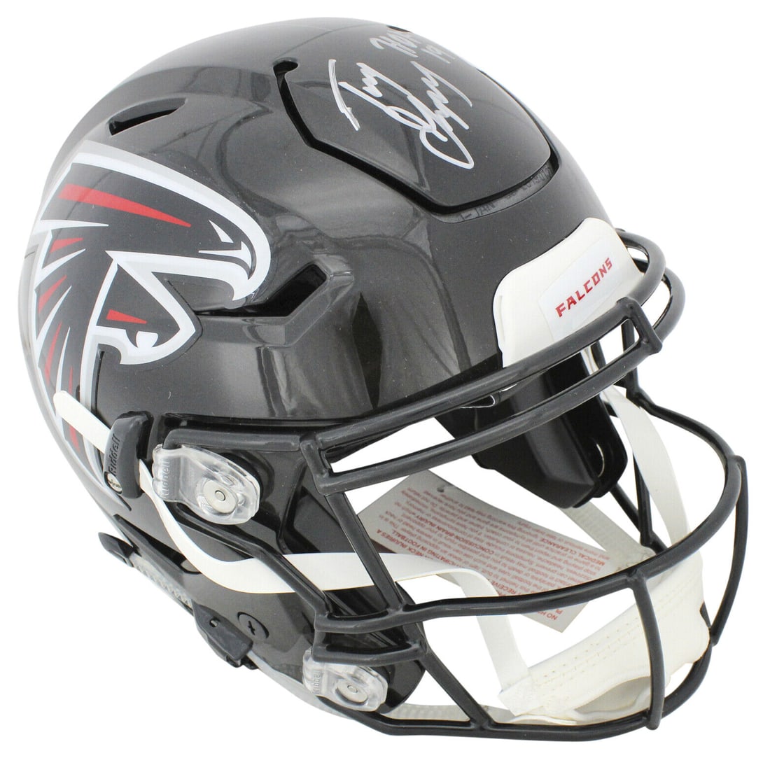 Falcons Tony Gonzalez "hof 19" Signed Speed Flex Full Size Helmet Bas ...