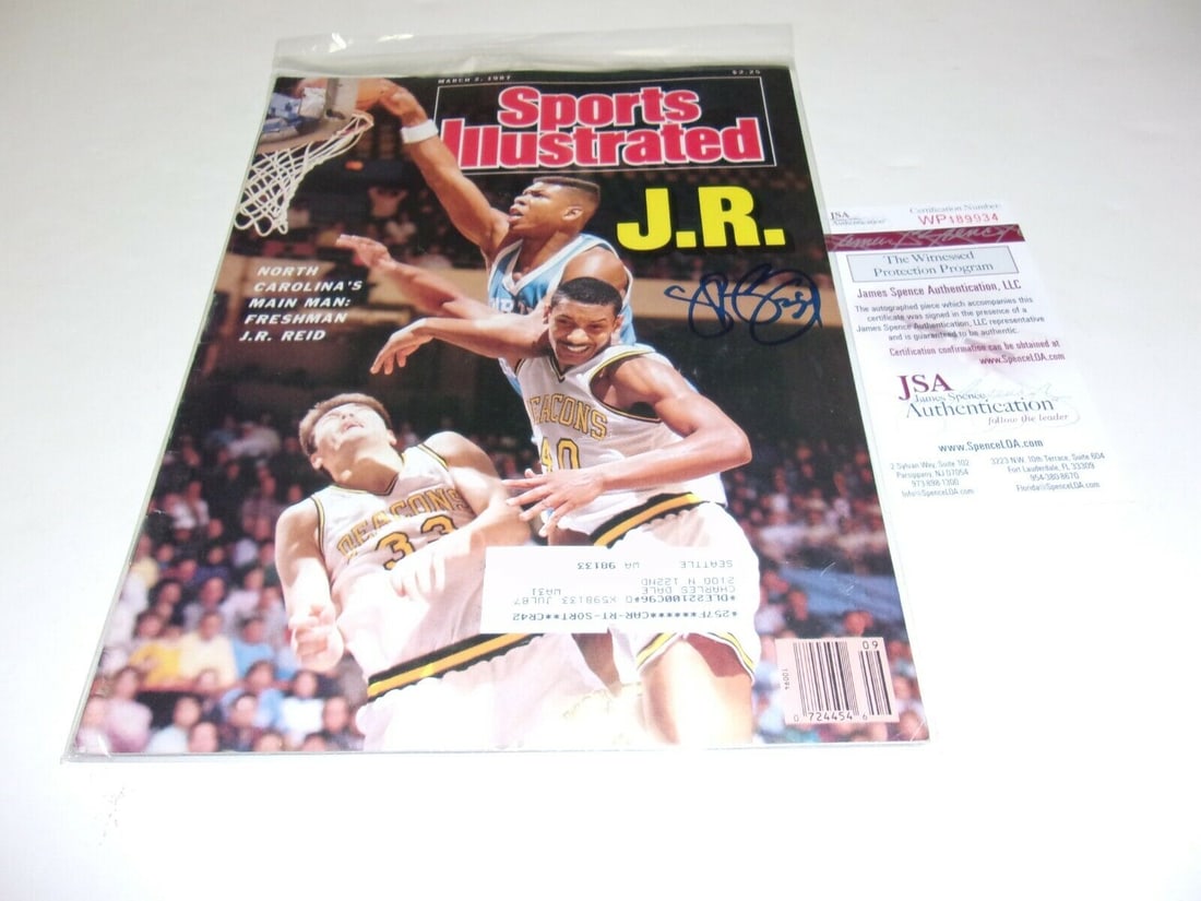 J.r. Reid North Carolina Tarheels Jsa/coa Signed Sports Illustrated Auction