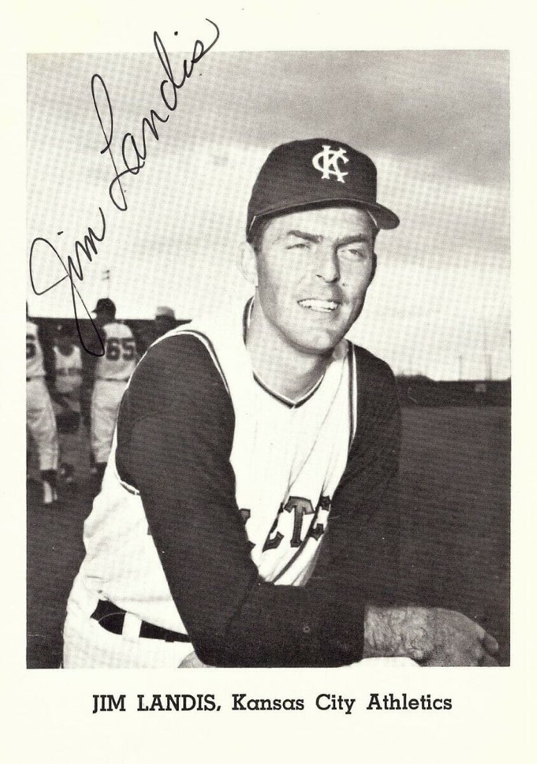 Jim Landis Signed Autographed 5x7 Photo Jay Publishing Athletics Auction