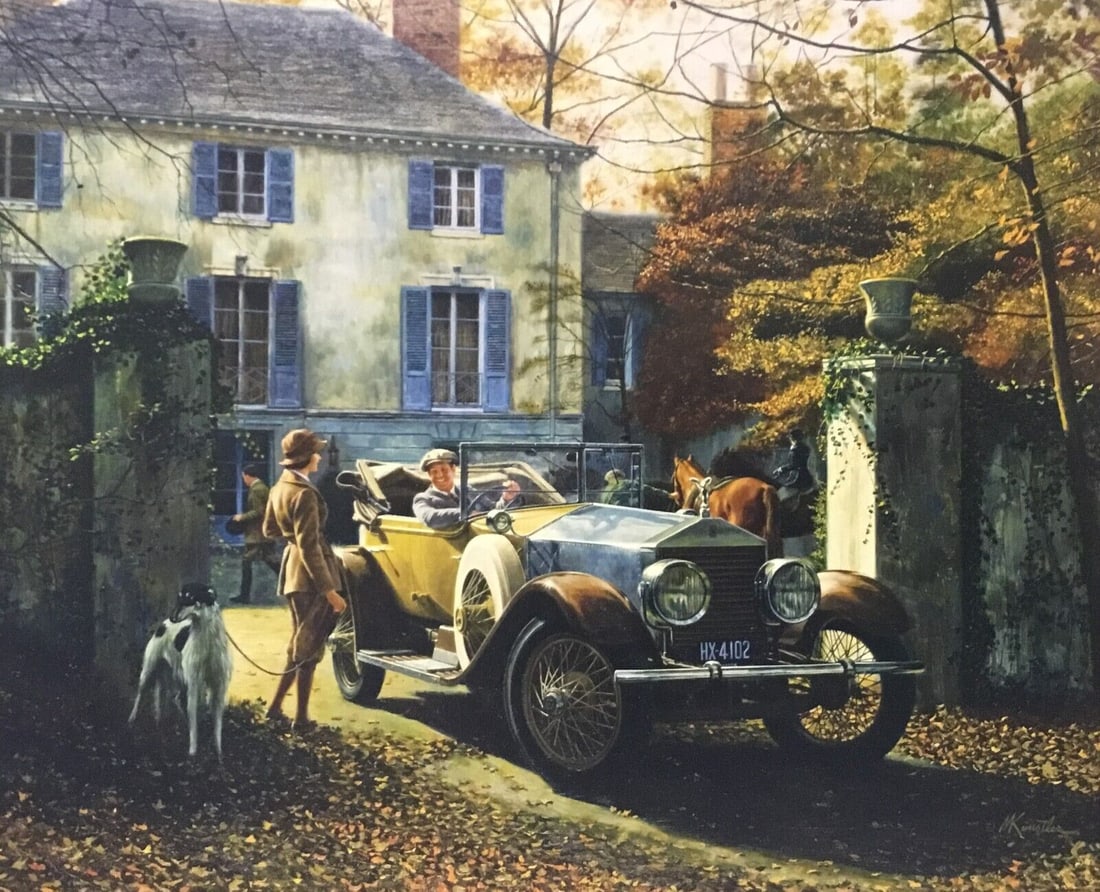 Mort Kunstler Silver Ghosts Autumn Leaves Custom Framed Print Auction