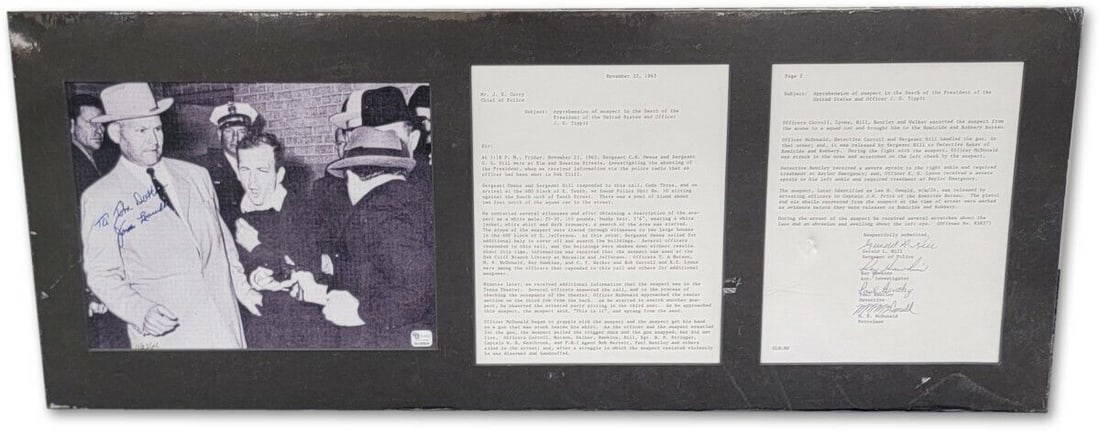 Jim Leavelle Signed Autographed Matted 8x10 Photo Jfk Lee Harvey Oswald ...