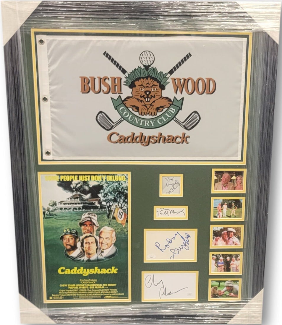 Caddyshack Signed Framed Rodney Dangerfield Bill Murray T Knight Chevy ...