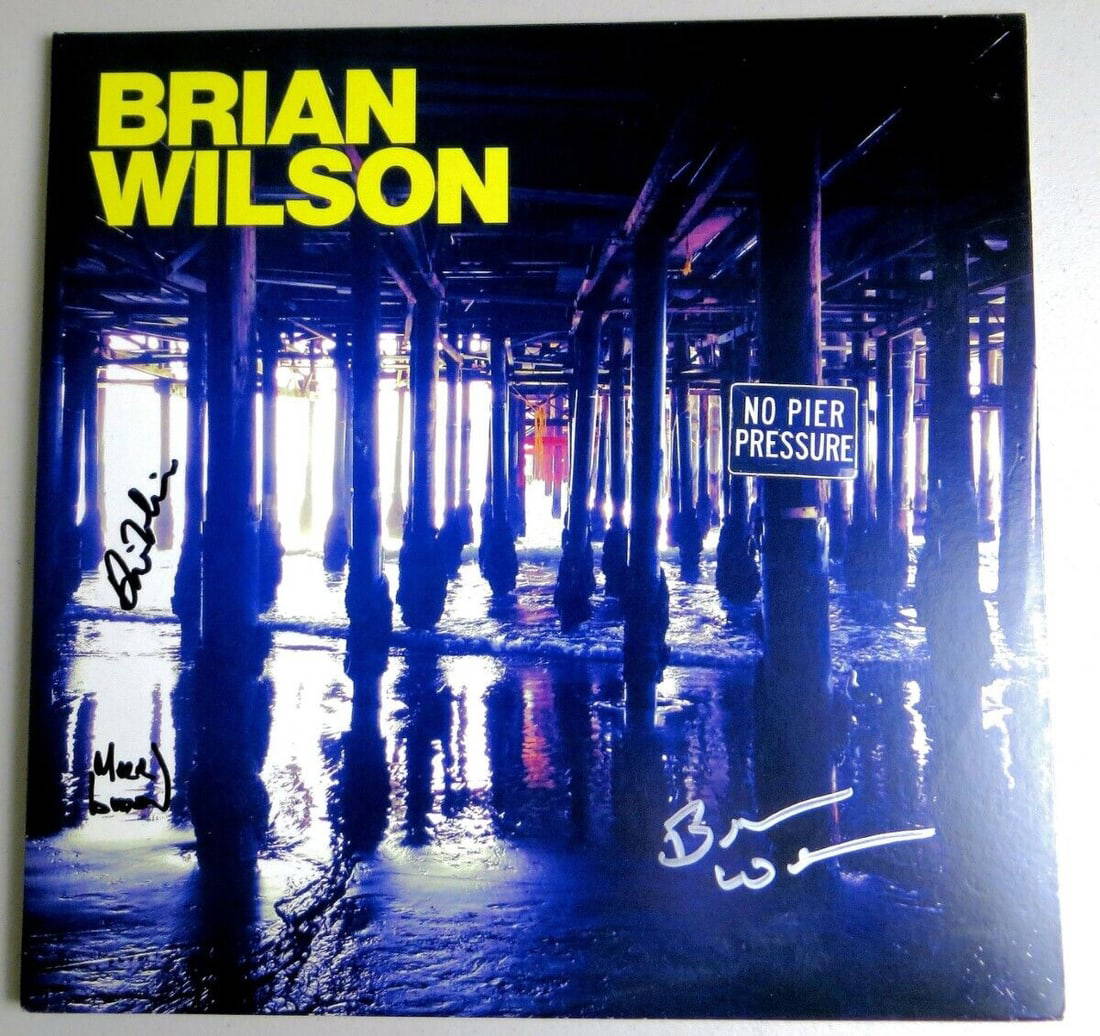 Brian Wilson Signed Autographed Album Cover No Pier Pressure Bas Auction