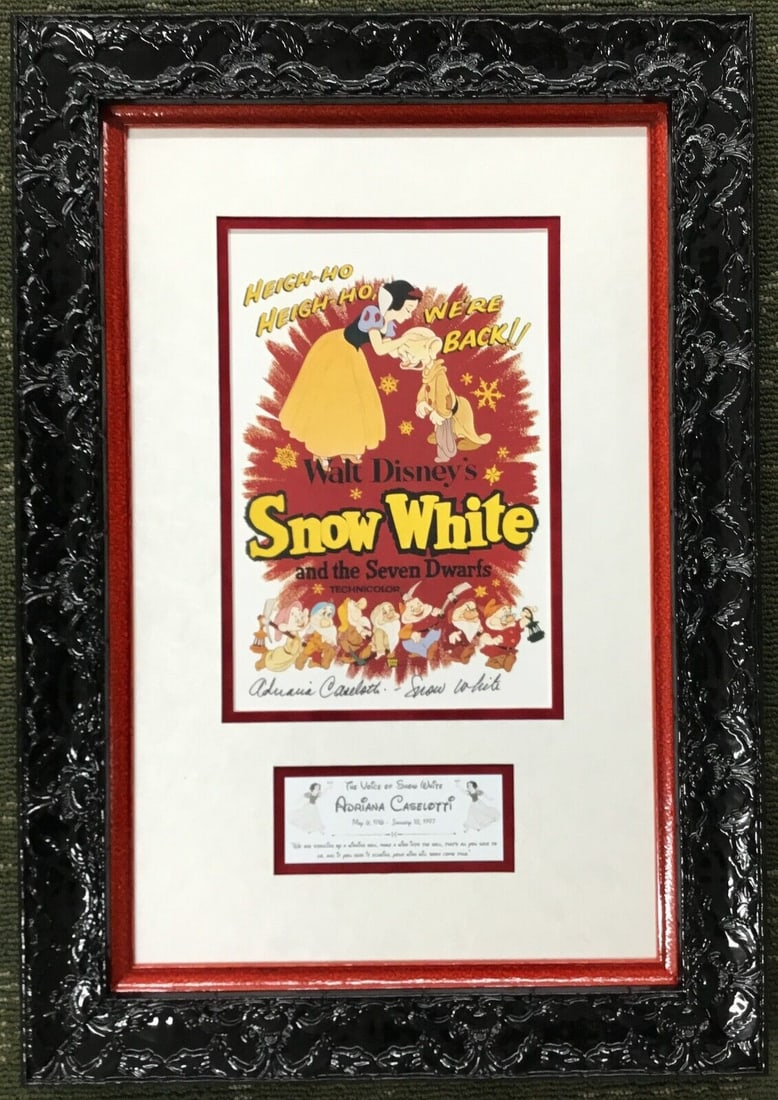 Arianna Caselotti Voice Of Snow White Walt Disney Signed Autographed ...