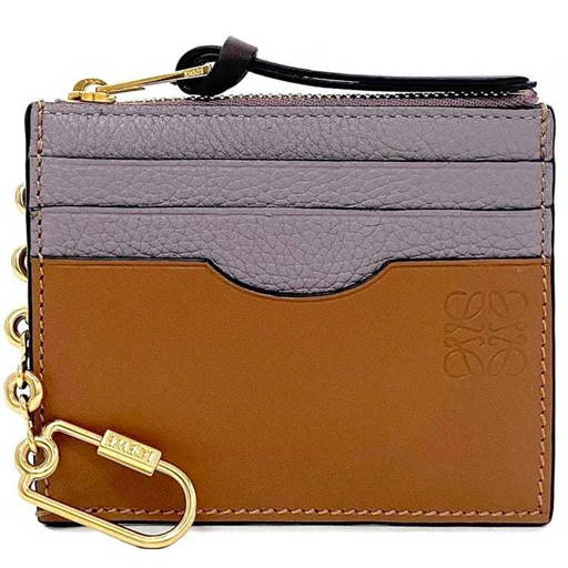 Loewe Coin Case Brown Purple Anagram C821b35x01 Purse Leather Grain ...