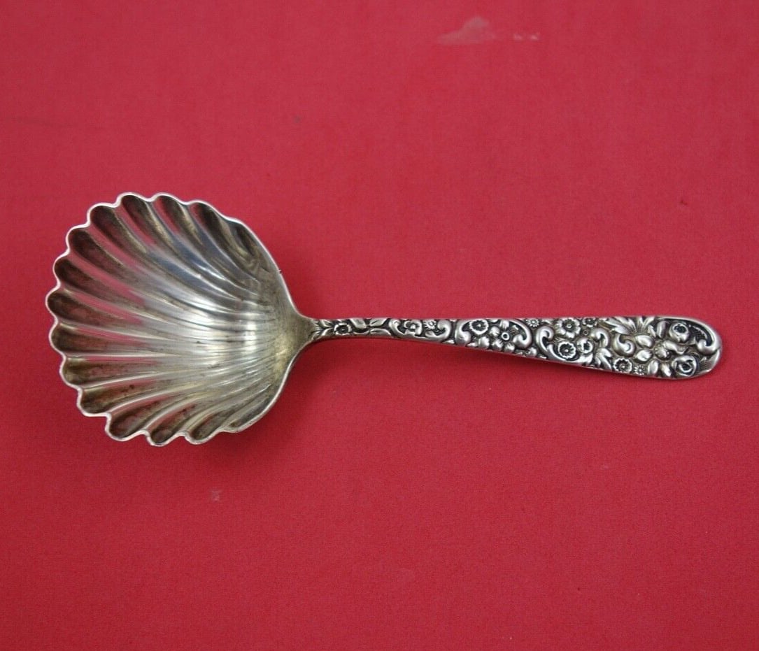 Repousse By Jacobi And Jenkins Sterling Silver Nut Spoon Shell 4 5/8 ...