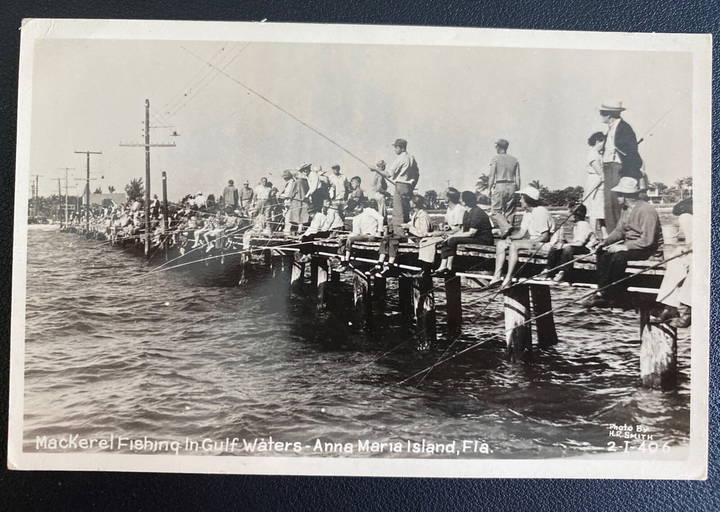 Mint Usa Rppc Postcard Mackerel Fishing In Gulf Water Anna Maria Island
